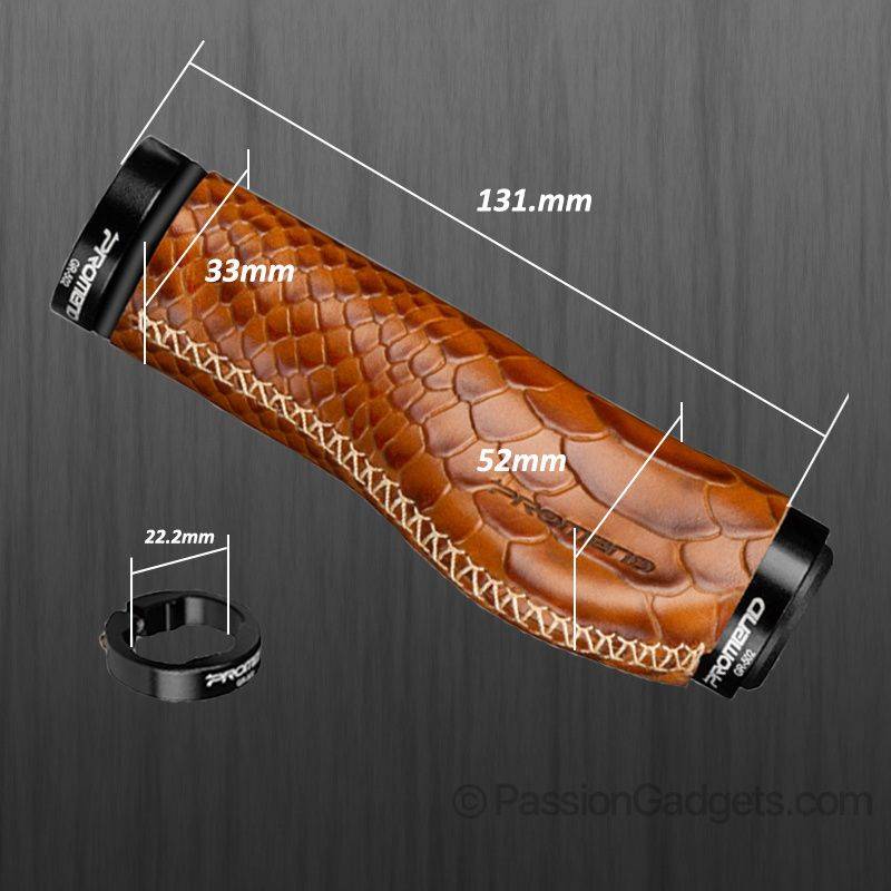 PROMEND GR-502 Bicycle Handlebar Grips Cycling Non-Slip Leather ...